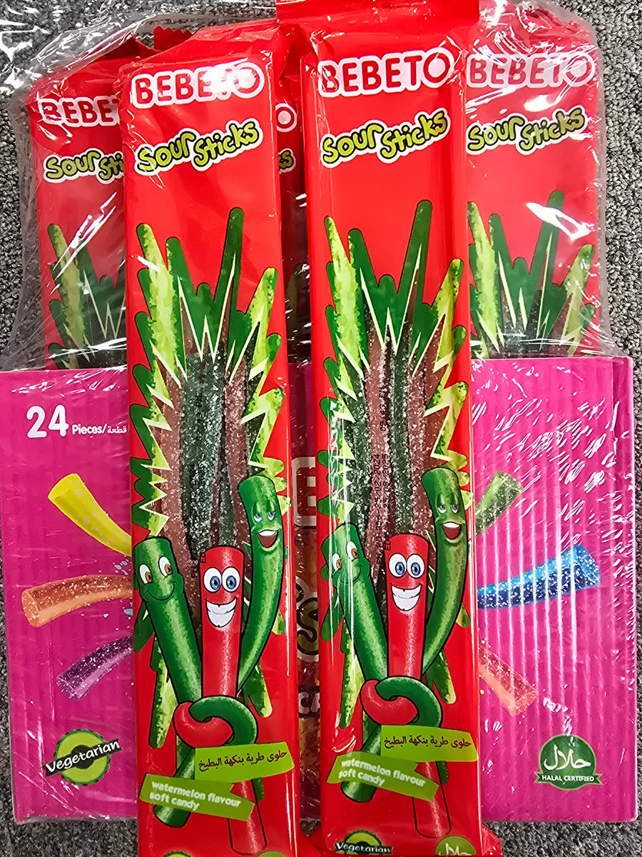 Bebeto Sour Sticks Soft Candy watermelon flavour – The Taste of Egypt